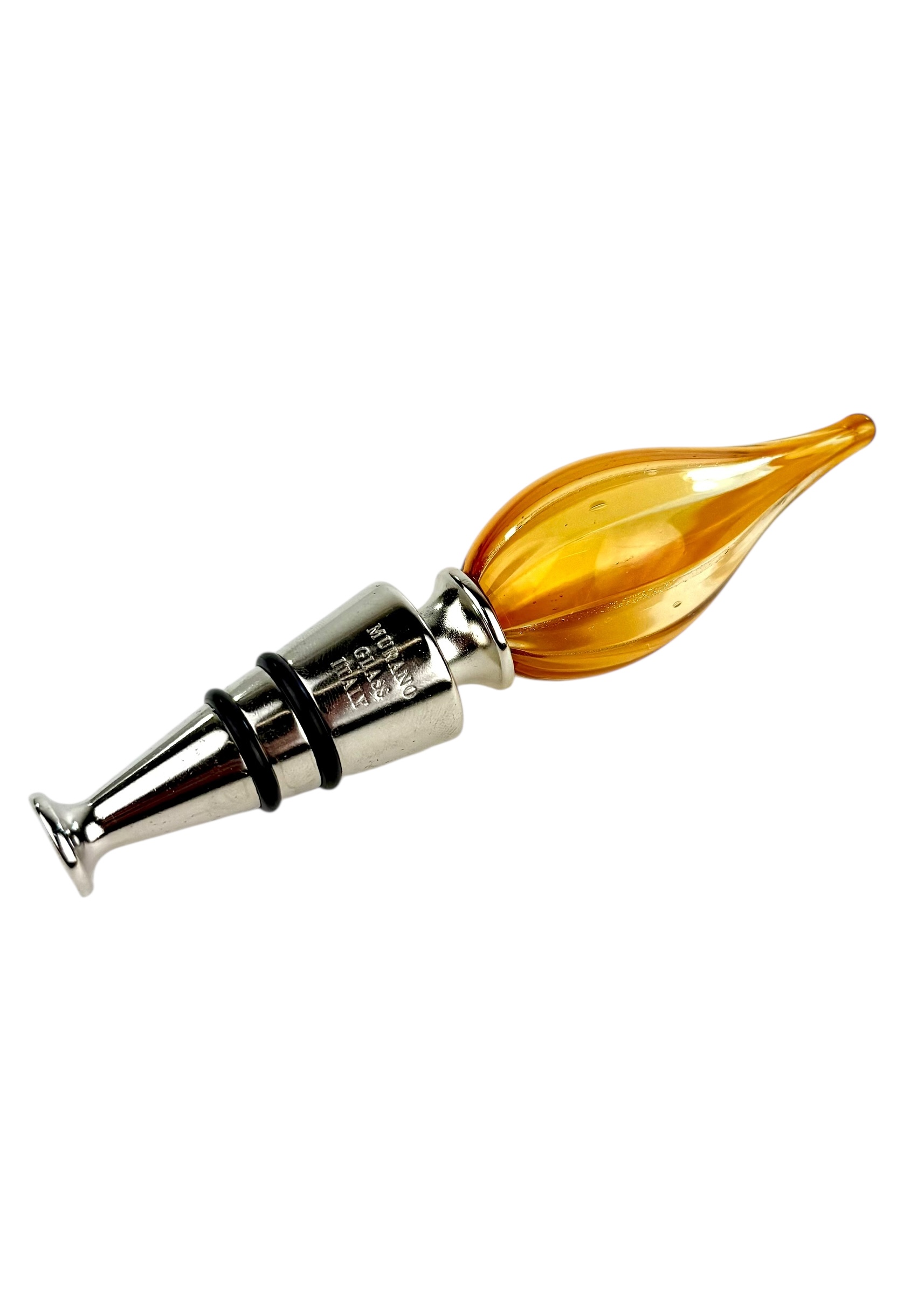 Chiani - Amber Murano Glass Bottle Cap "Maratea"