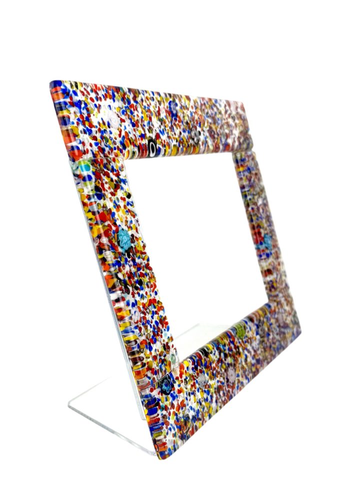 Aurora - Multicolored Murano Glass Picture Frame "Mixato"