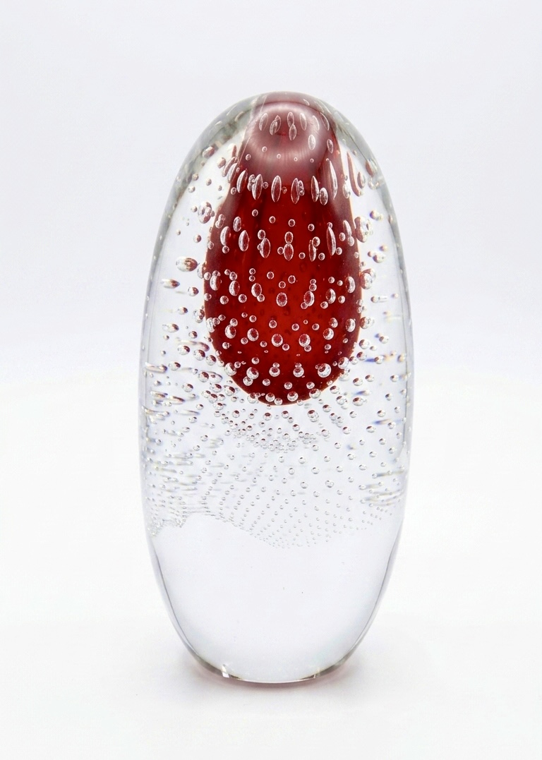 Salerno - Red Murano Glass Vase "Suboton" - Made Murano Glass